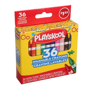 View Playskool Assorted Colors Washable Crayons,