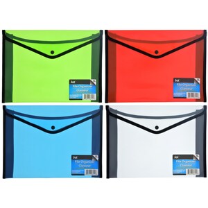 Bulk Jot Plastic & Nylon File Folders with Snap Closure, 13x9.5 in ...