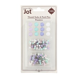 Jot Multicolored Thumb Tacks and Push Pins, 100-pc. | Dollar Tree