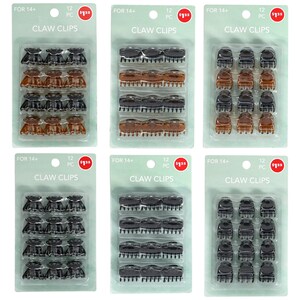 View Mini Claw Clips, 12-ct. Packs