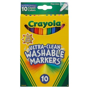 View Crayola Ultra-Clean Washable Fine-Tip Markers,