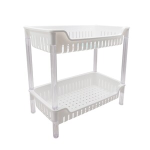 View Plastic 16.2x7.5x14.8-in. Two-Stack Organizational Shelves,