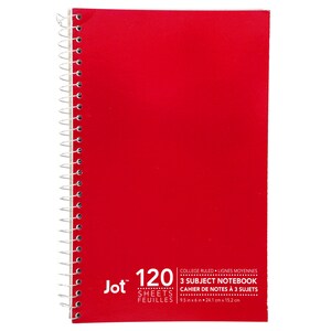 View Jot 3-Subject Mini-Spiral Notebooks, 120
