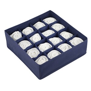 Assorted Closet Essentials 16-Compartment Drawer Organizers, 11.81x11 ...