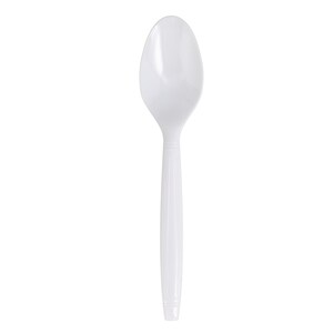 View Everyday White Plastic Spoons, 48-ct.