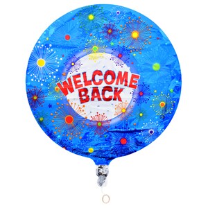 View "Welcome Back" Fireworks Foil Balloons,