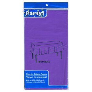 Purple Plastic Table Covers, 54x108" | Dollar Tree