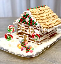 how to make gingerbread log cabin