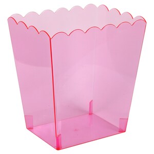 View Light Pink Scalloped Plastic Buckets,