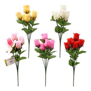 View Floral Garden 7-Stem Faux Rose