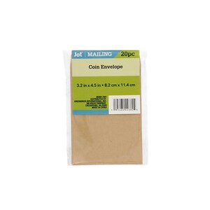 View Jot Brown Paper Coin Envelopes