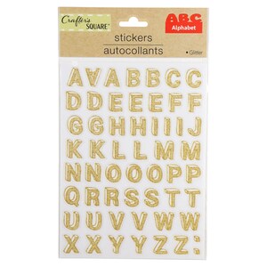 View Crafter's Square Vinyl Alphabet Glitter