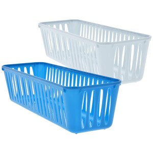 View Long Slotted Multi-Purpose Plastic Baskets,
