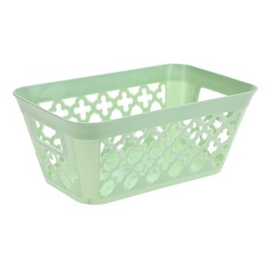 View Plastic Rectangular Slotted Storage Bins,