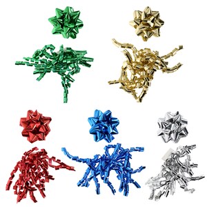 View Voila Curly Metallic Gift Bows,