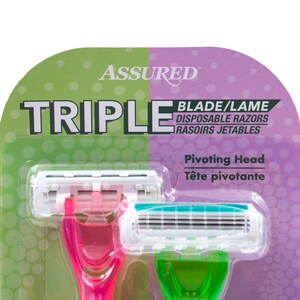 View Assured Triple Bladed Disposable Razors,