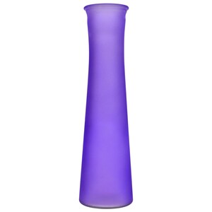View Purple Frosted Glass Bud Vases,