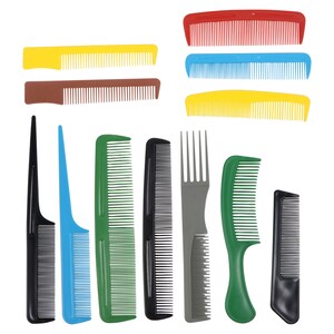 View Colored Plastic Family Comb Sets,