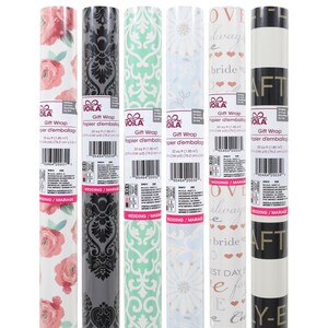 View Voila Wedding-Themed Gift Wrap Paper