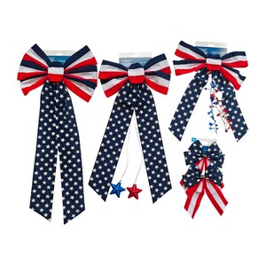 View Polyester Patriotic Bows, 26 in.