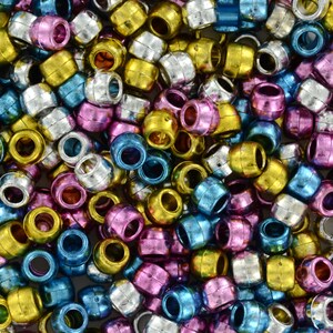 View Crafters Square Colorful Craft Beads,