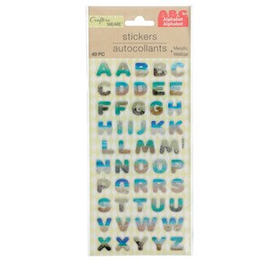 View Crafters Square Metallic Puffy Alphabet