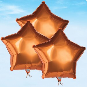 View Orange Star-Shaped Foil Balloons, 18-in.