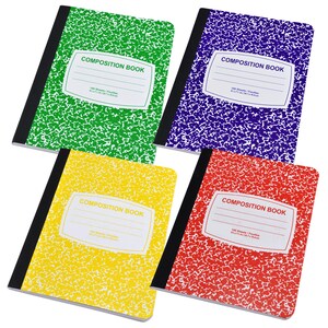 View Colorful Classic Composition Notebooks, 100