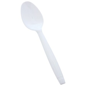 View White Plastic Spoons, 48-ct. Bags