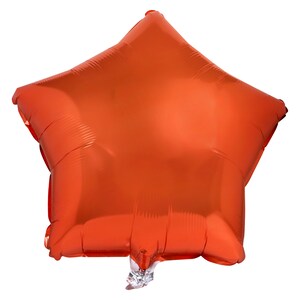View Orange Star-Shaped Foil Balloons, 18-in.