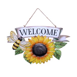 View Spring Garden Decor Hanging Welcome
