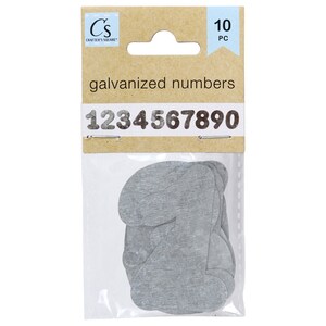 View Crafters Square Galvanized Metal Numbers,