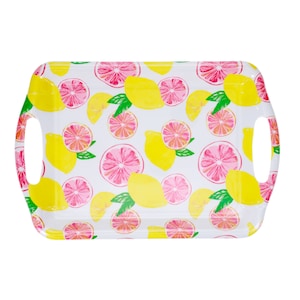 View Summer Print Trays with Handles,