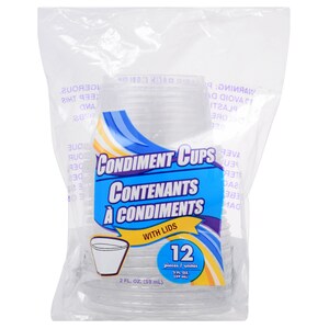 View Clear Plastic Condiment Cups with
