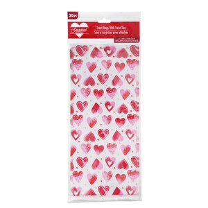 View Valentine's Heart Treat Bags with