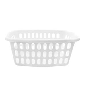 View White Laundry Basket, 24x17.3x10.2 in.