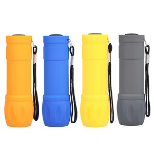 View LED Rubber Grip Flashlights, 3.875x1.25
