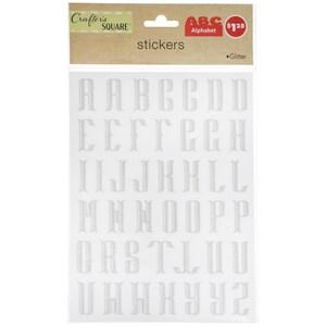 View Crafter's Square Vinyl Alphabet Glitter