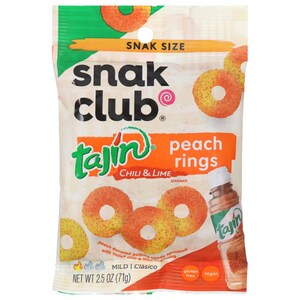 View Snak Club Tajin Peach Rings,