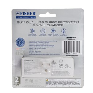View Fisher Dual USB Surge Protector