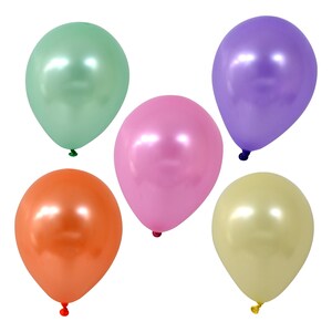 View Colorful Pearlescent Latex Balloons, 25-ct.