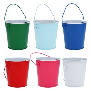View Solid Color Tin Pails with