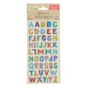 View Crafters Square Metallic Puffy Alphabet