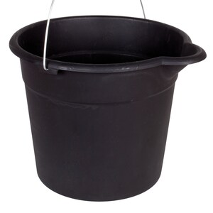 View Black Plastic Buckets with Handles,
