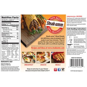 View Steak-umm All-Natural Beef Sandwich Steaks,