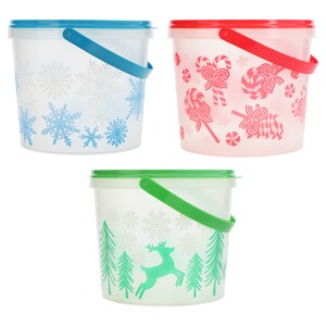View Christmas Theme Gift Buckets, 2-ct.