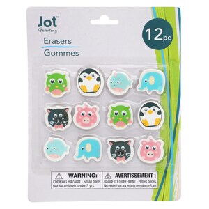 View Jot Fun-Shaped Erasers, 12-ct. Packs
