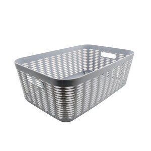 View Large Plastic Woven Storage Baskets,