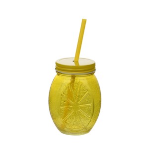 View Lemon Themed Jar With Lid