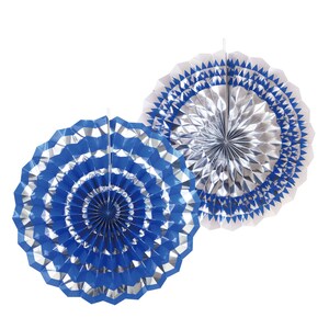 View Assorted Hanging Party Fan Decorations,